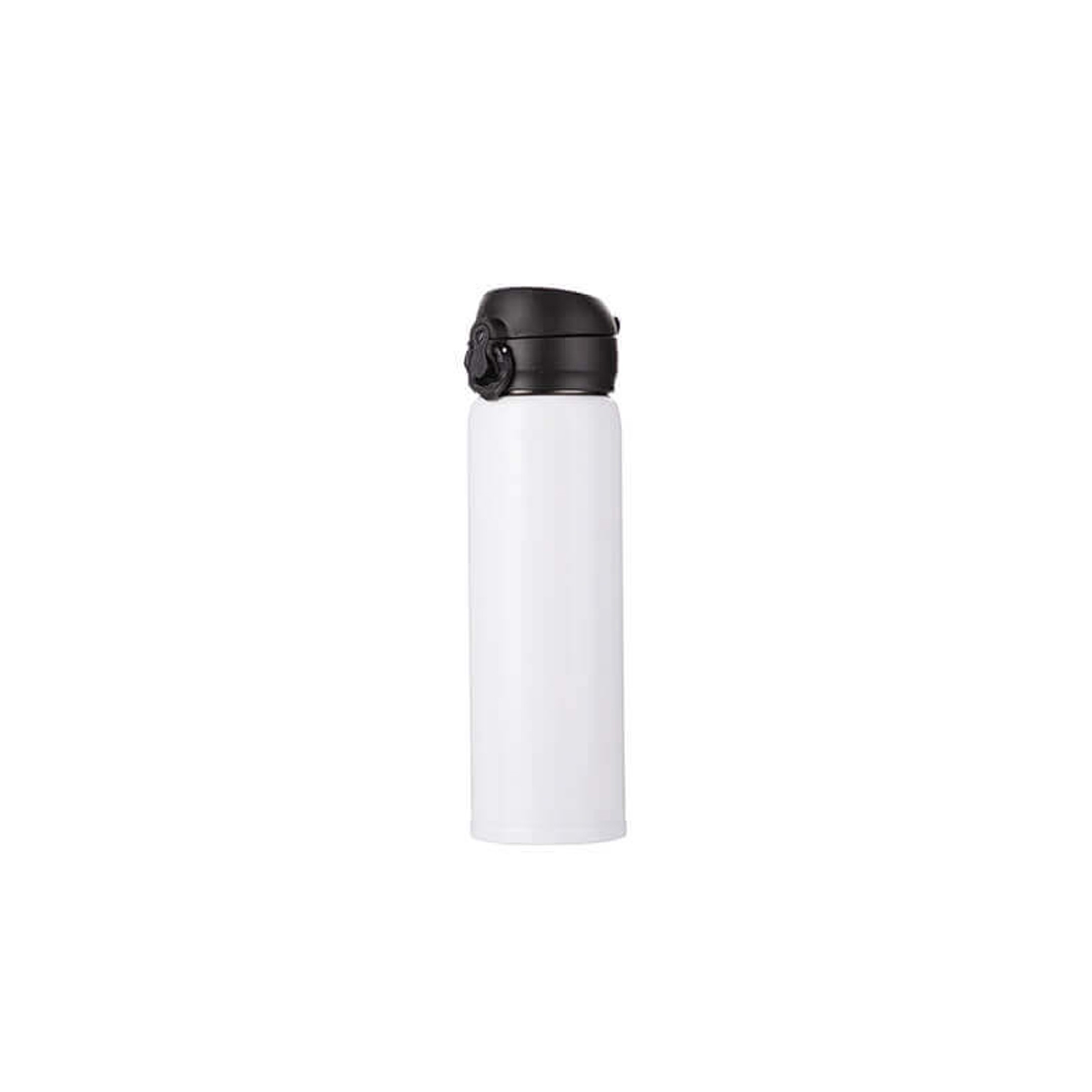 ΘΕΡΜΟΣ ΑΝΟΞΕΙΔΩΤΟΣ 500ML - ΑΣΠΡΟΣ ΜΕ ΜΑΥΡΟ ΚΑΠΑΚΙ