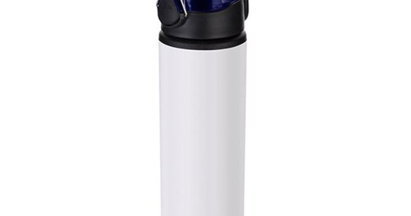 ΑΣΠΡΟ ΜΕΤΑΛΛΙΚΟ ΜΠΟΥΚΑΛΙ 750ML - ΜΠΛΕ ΚΑΠΑΚΙ